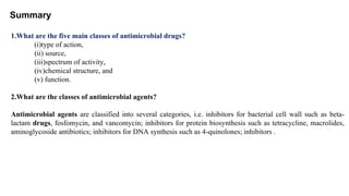 Classification; General principles in antibacterial chemotherapy-Dr ...