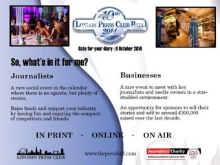 London Press Club Ball 2014 - In Print Online On Air | PDF | Media ...
