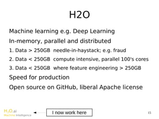 data.table and H2O at LondonR with Matt Dowle | PPT