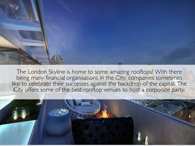 London's Best Rooftops for Corporate Events | PDF