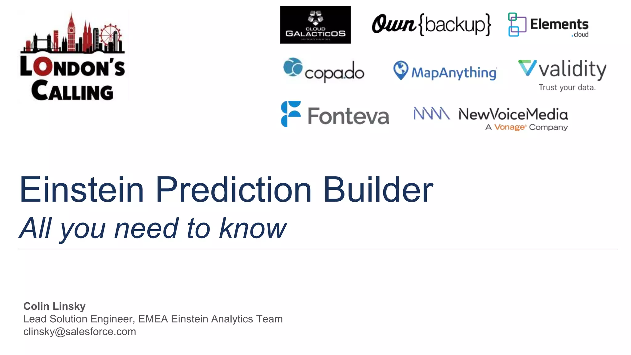 Einstein Analytics Prediction Builder | PPTX