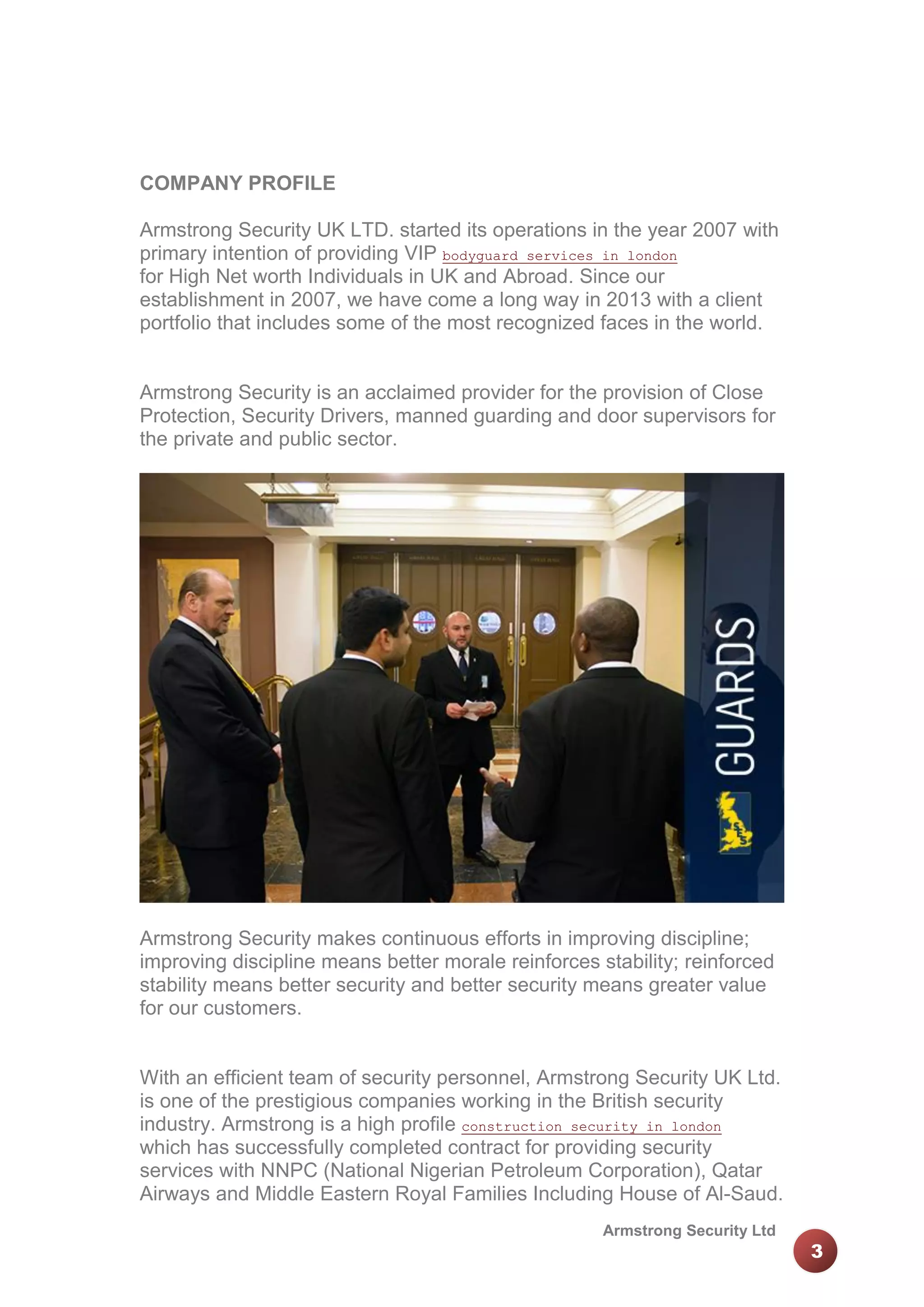 London Security Companies Looking for Arab Markets | PDF