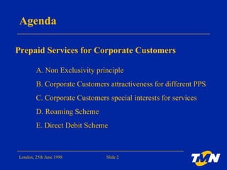 Prepaid Services for Corporate Customers | PPT