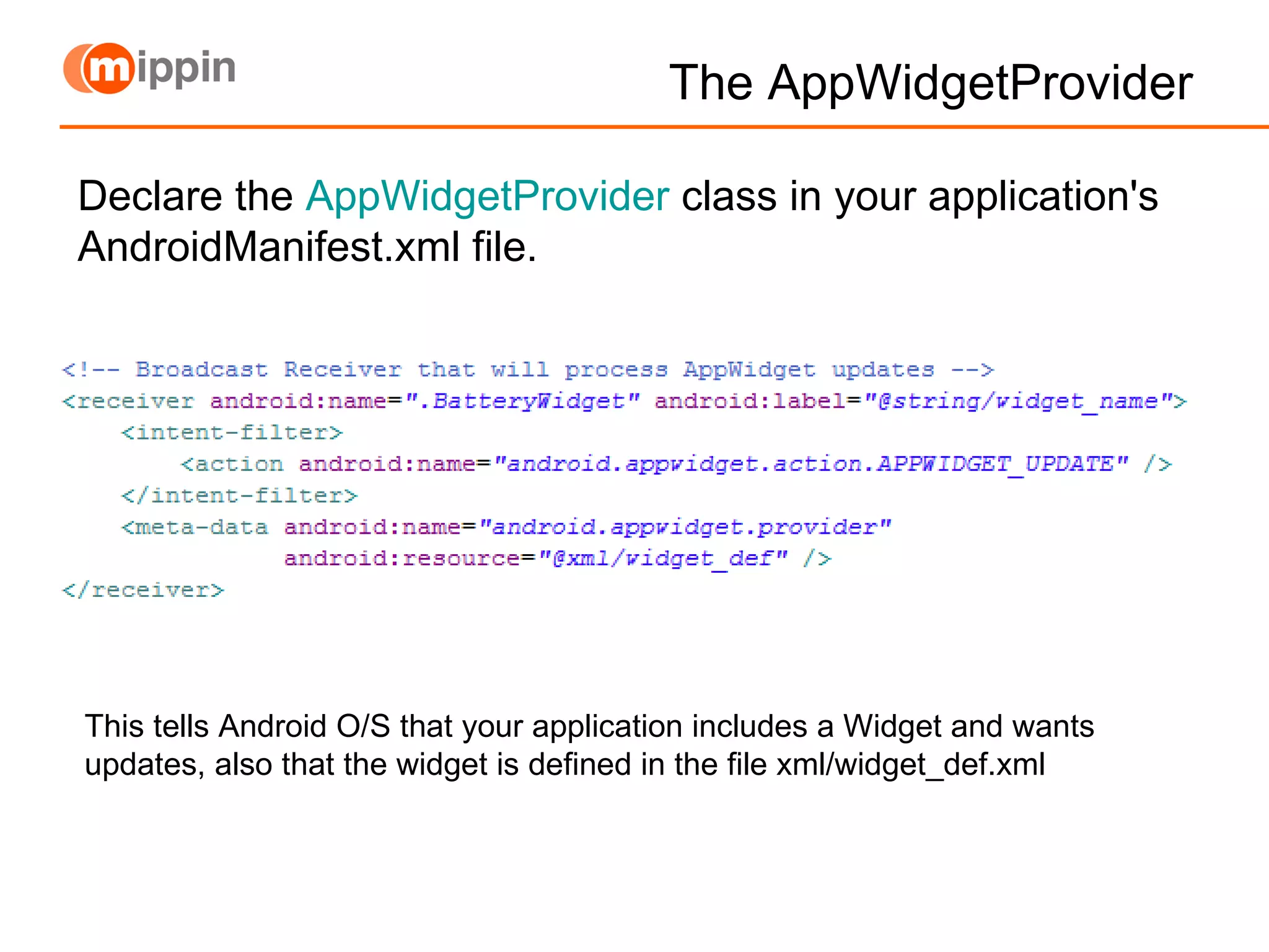 Londroid Android Home Screen Widgets | PPT
