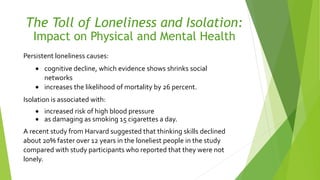Loneliness presentation jeff and cheryl | PPTX