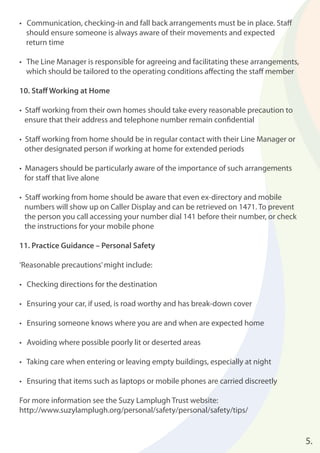 Lone Working Policy | PDF | Phone Services | Home Utilities