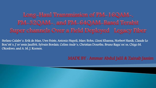 Long-Haul Transmission | PPTX