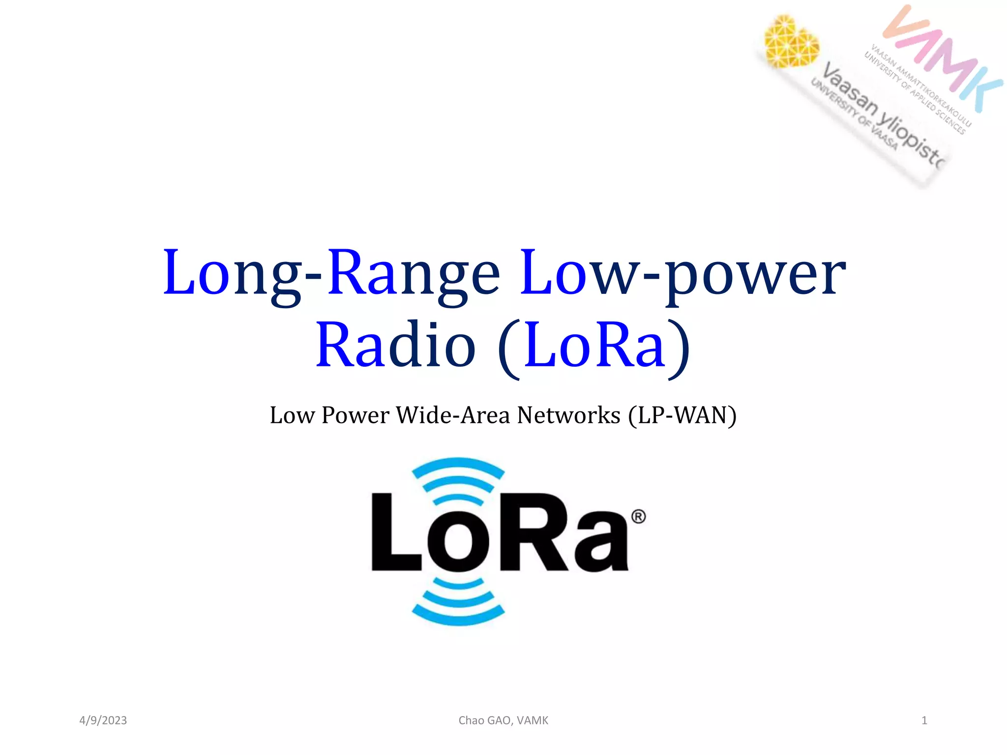 Long-Range Low-power Radio (LoRa).pptx