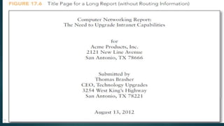 Long Formal Report TRW | PPTX