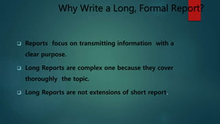 Long Formal Report TRW | PPTX