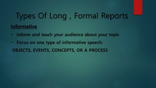 Long Formal Report TRW | PPTX