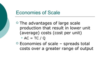 Long run cost - lecture4,5 (1) | PPT