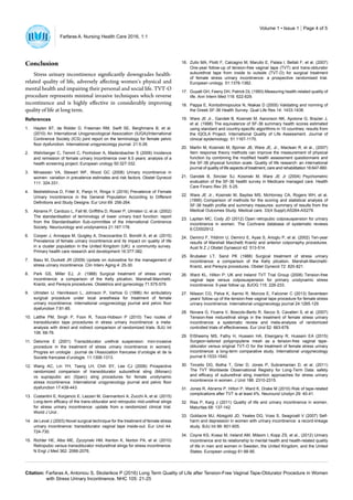 Long term-quality-life-tension-free-vaginal-tape-obturator-procedure-women-stress-urinary ...