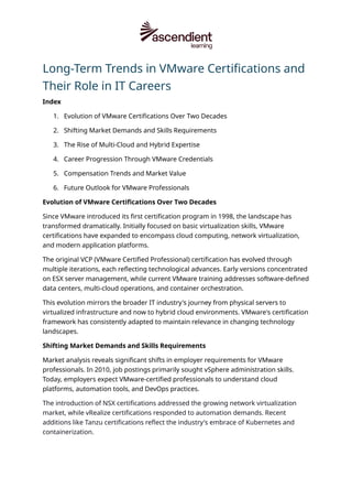 Long-Term Trends in VMware Certifications and Their Role in IT Careers | DOCX
