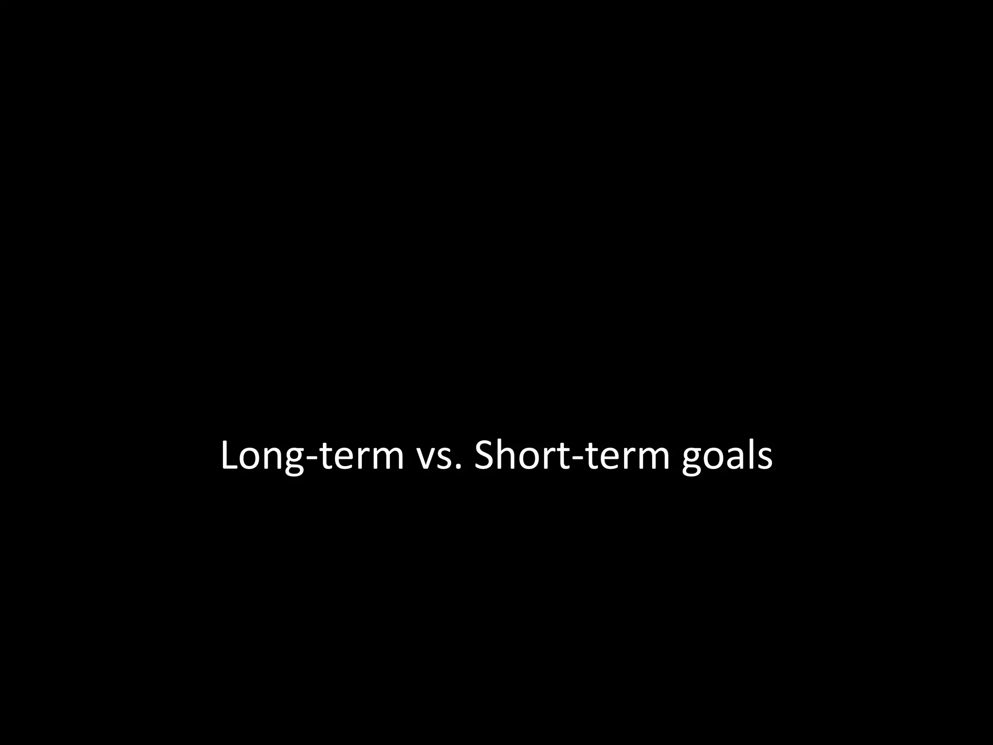 Long term vs. short-term goals | PPTX