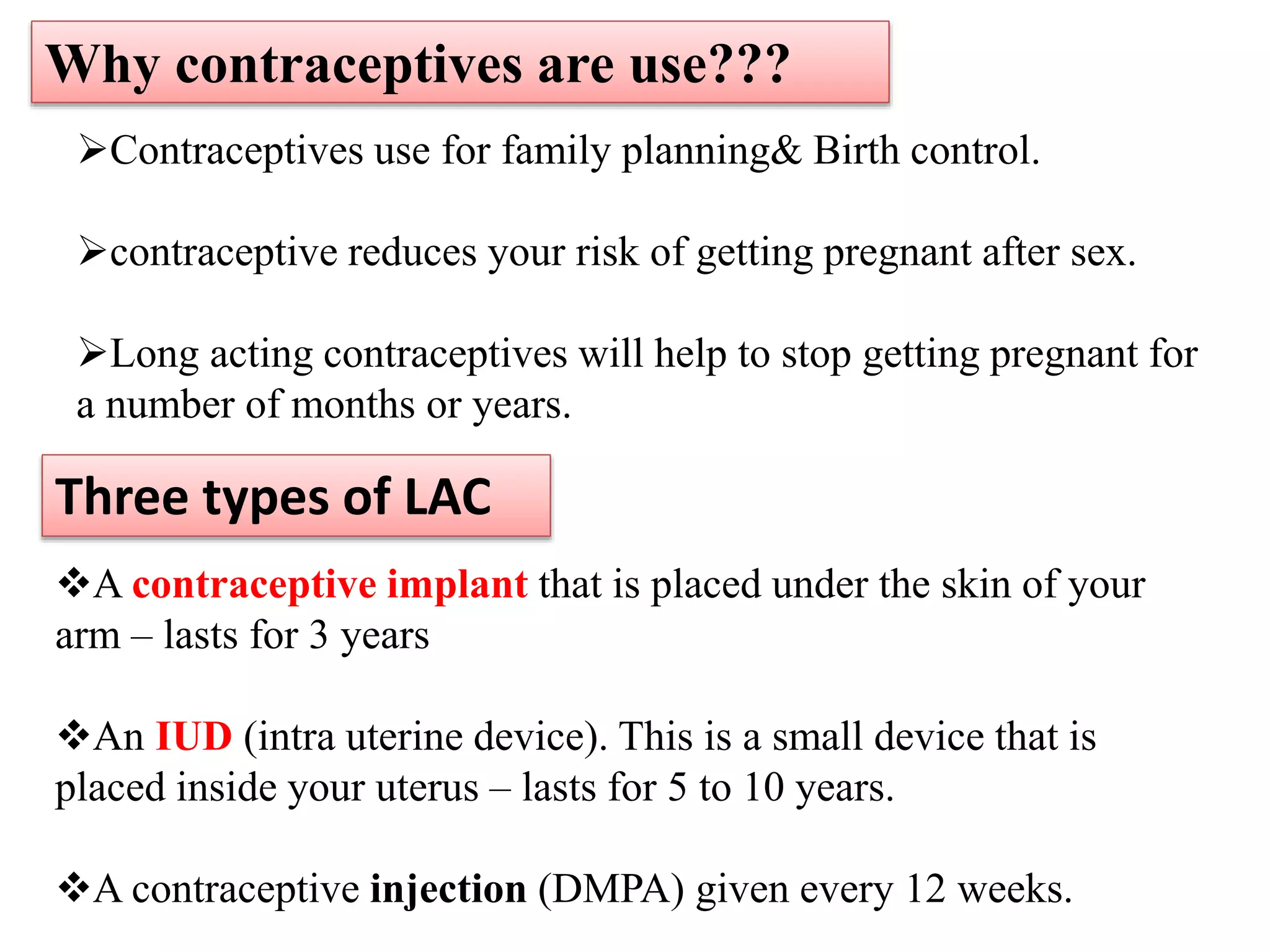 Long acting contraceptives drug delivery system | PPTX