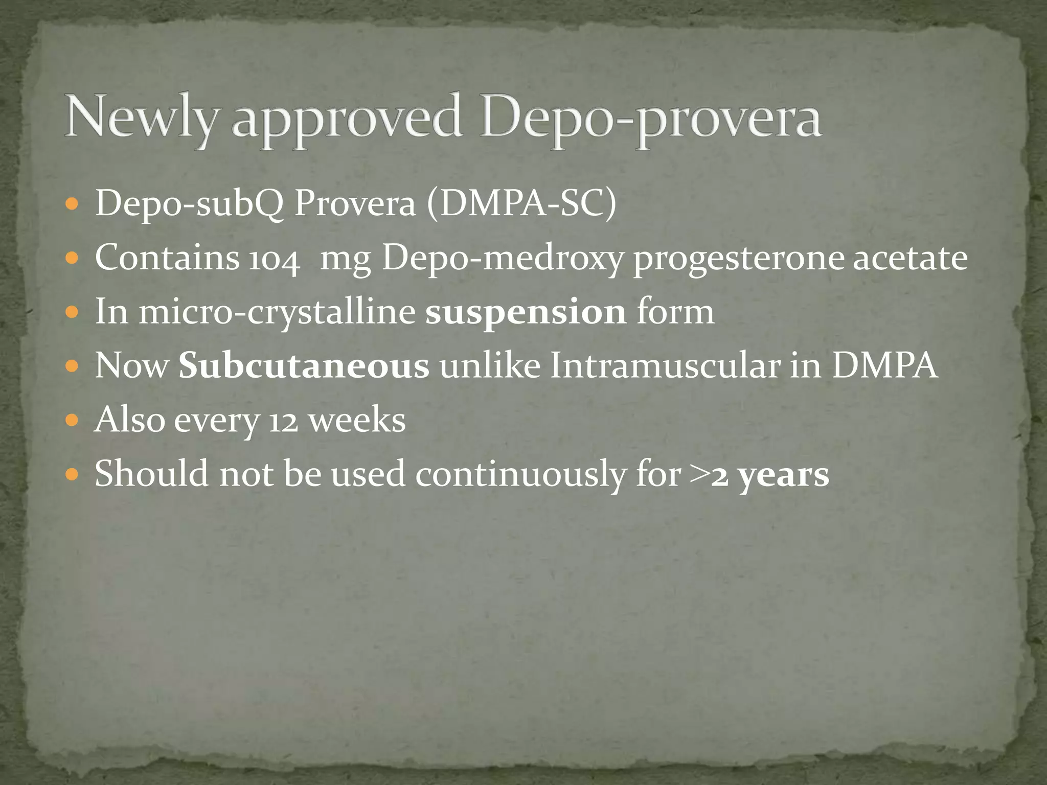 Long acting hormonal contraceptives | PPTX