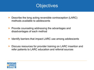 Long Acting Reversible Contraception | PPTX