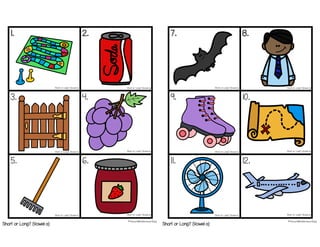 long and short a sorting picture activity | PPT