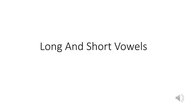 Long and short vowels Sounds | PPTX | Desserts and Baking | Food & Drink