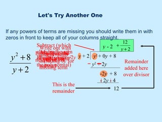 Long and synthetic division | PPT