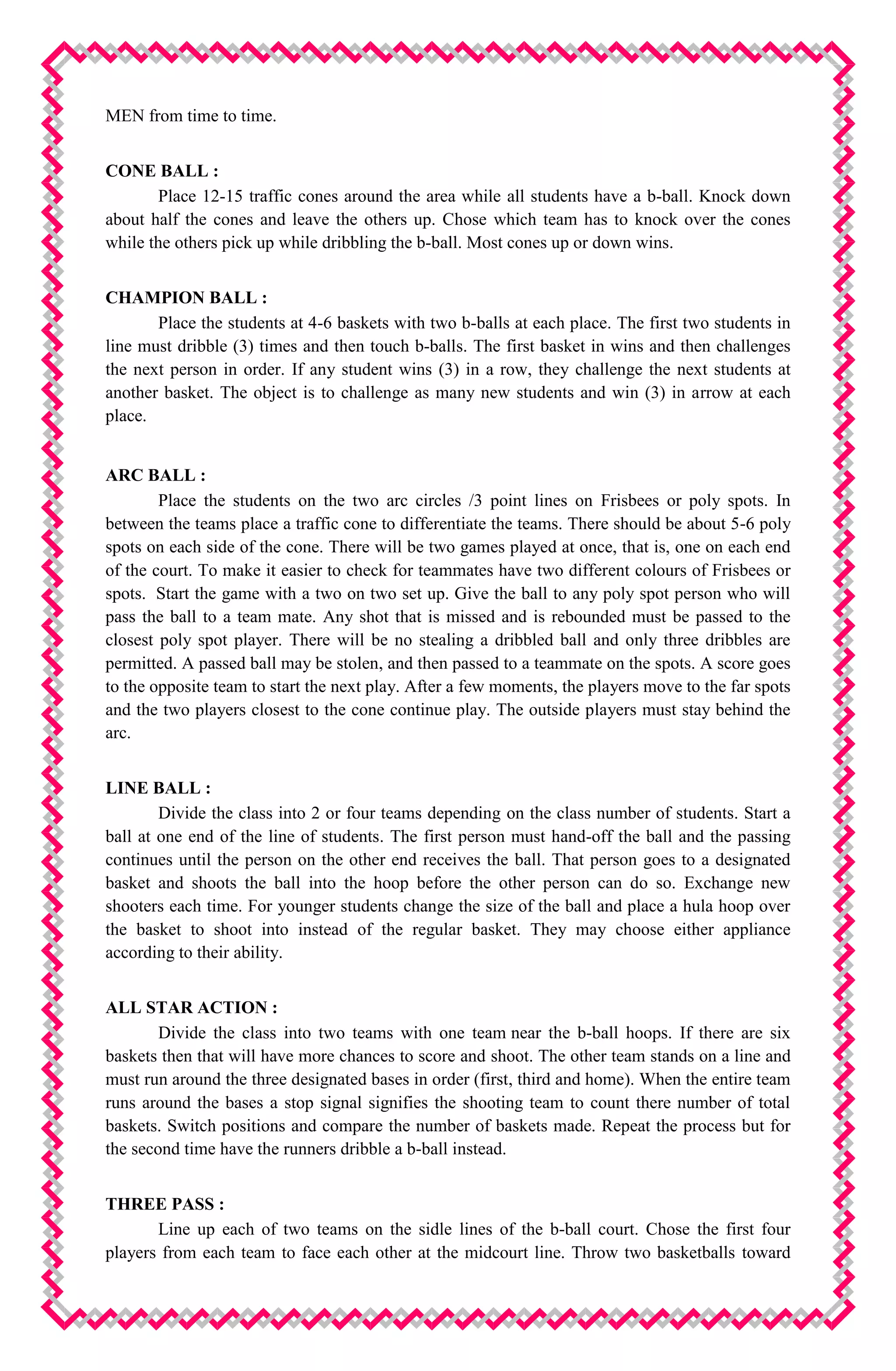 LEAD-UP GAMES for Different TEAM SPORTS | PDF