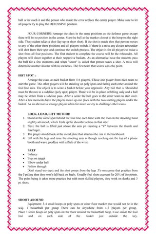 LEAD-UP GAMES for Different TEAM SPORTS | DOCX