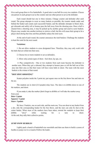 LEAD-UP GAMES for Different TEAM SPORTS | DOCX