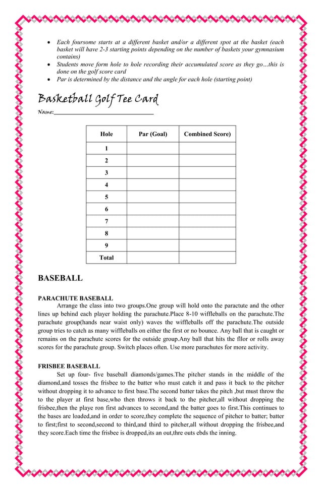 LEAD-UP GAMES for Different TEAM SPORTS | DOCX | Beach Volleyball | Sports