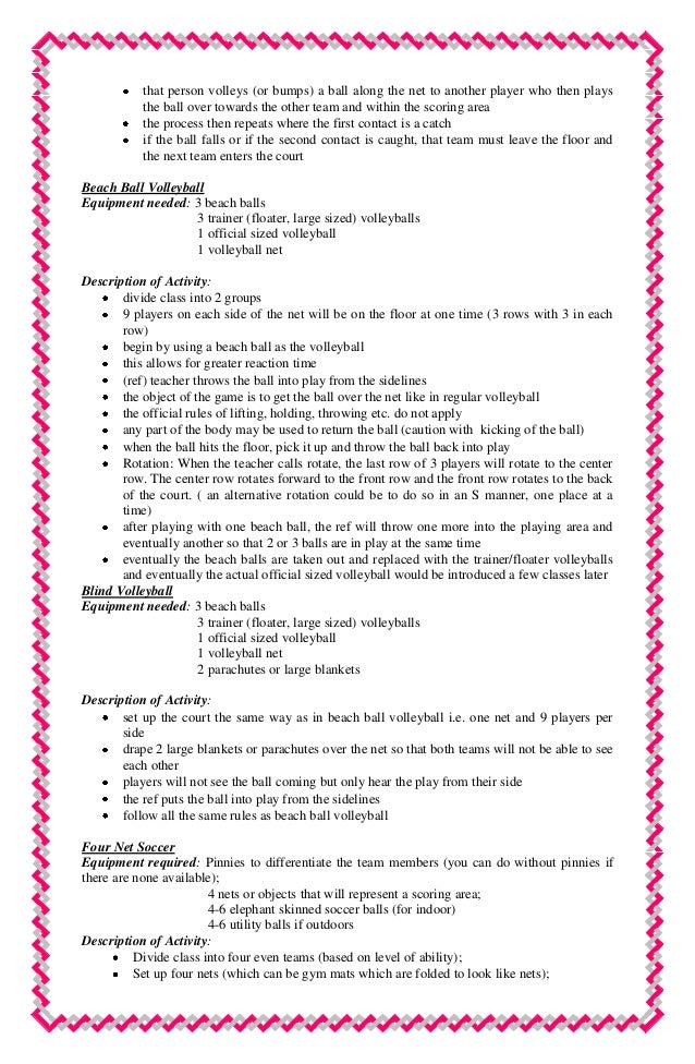 LEAD-UP GAMES for Different TEAM SPORTS