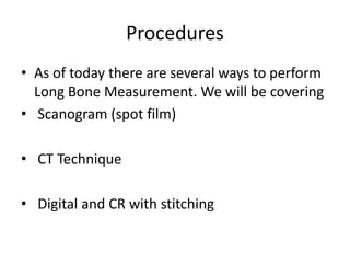 Long bone measurement | PPT