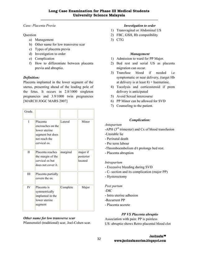 Long case examination for phase iii medical students usmkk | PDF ...