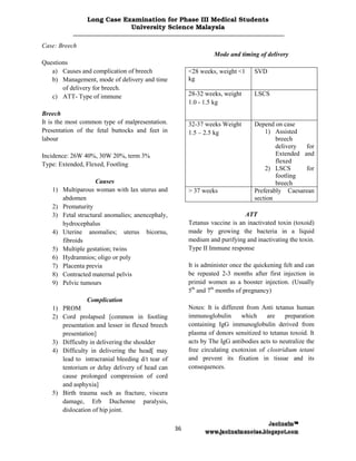 Long case examination for phase iii medical students usmkk | PDF