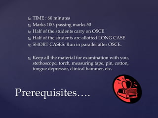 Guideline to Clinical Exam Medicine and Allied | PPTX