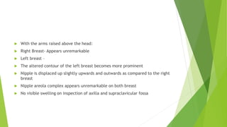 clinical presentation of breast lump case | PPTX