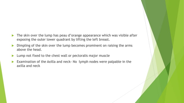 clinical presentation of breast lump case | PPTX | Menopause ...