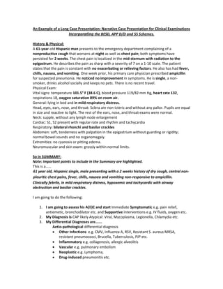 Long case presentation in clinical exams. | PDF