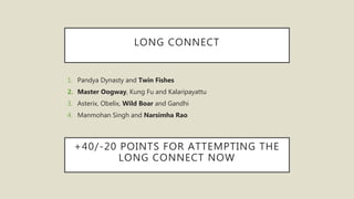 LAC's India Quiz - Long Connect | PPTX