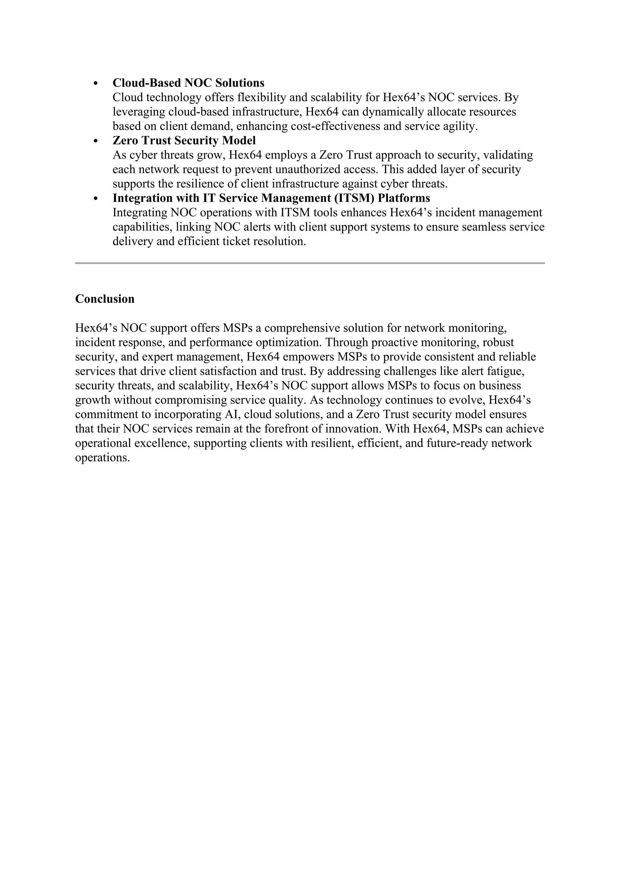 Msp Noc Support Seamless Monitoring And Incident Management Pdf