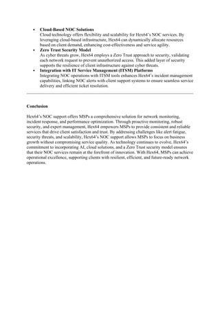 MSP NOC Support: Seamless Monitoring and Incident Management | DOCX