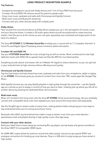 LONG COPY EXAMPLE: Product Description | PDF