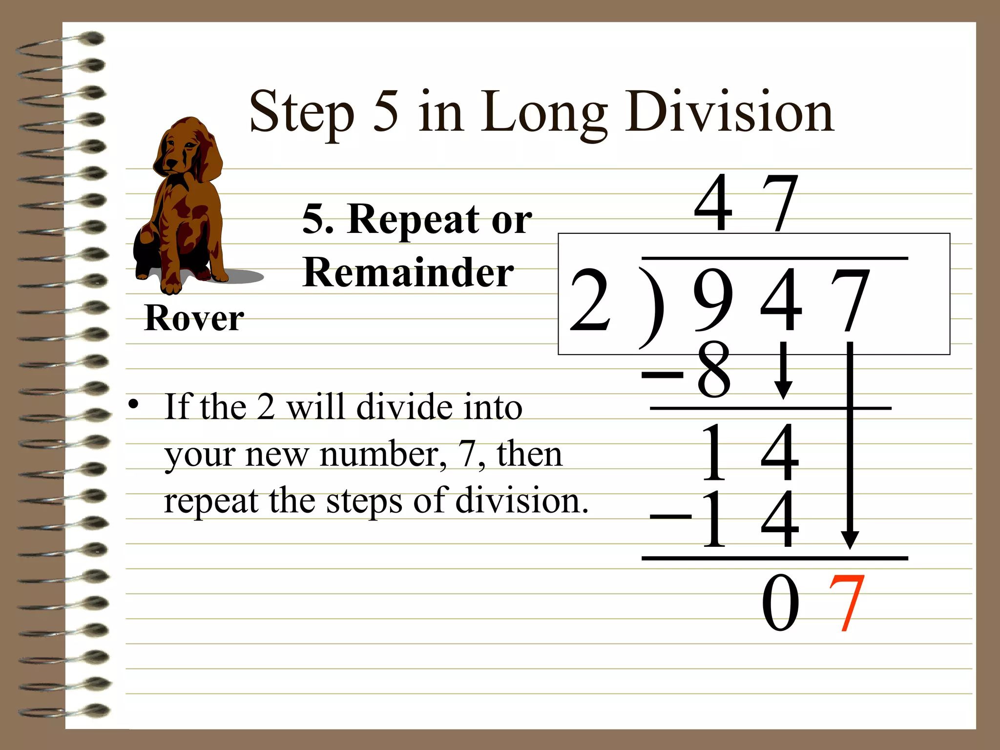 Long Division: Daddy, Momma, Sister, Brother, Rover | PPT