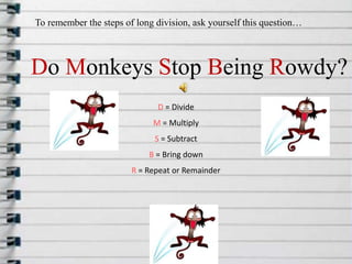 Monkeyin' Around With Long Division | PPT