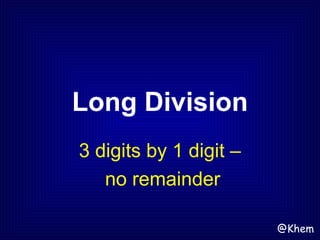 Long division | PPT