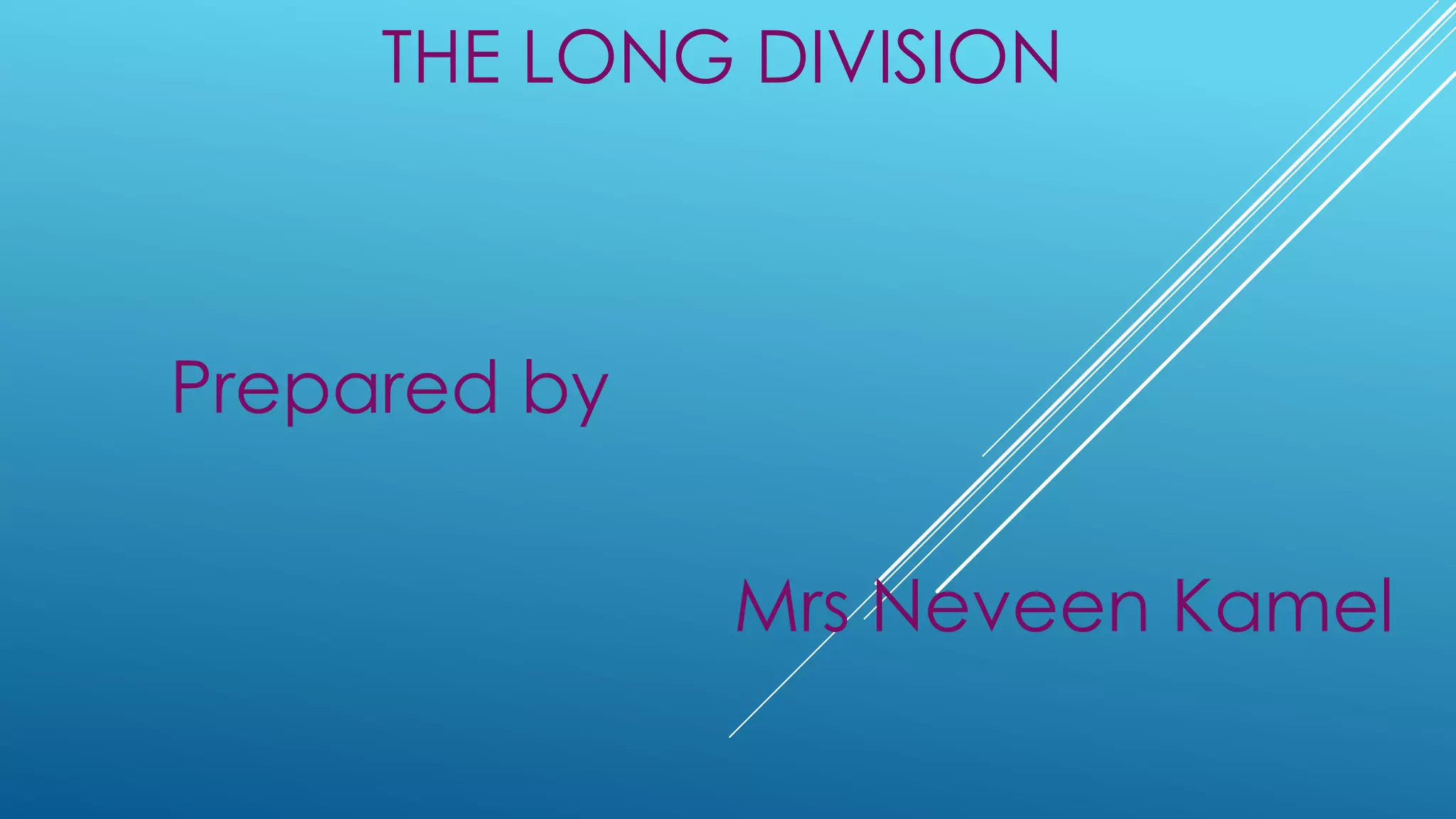 Long division | PPTX