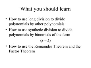 Long Division and Synthetic Division.ppt