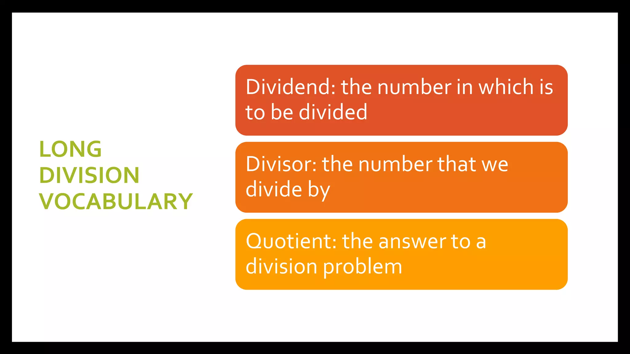 Long Division Slideshow - blank | PPTX