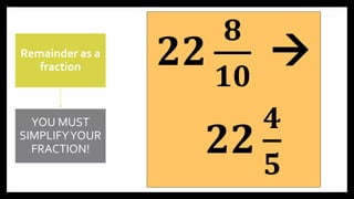 Long Division Slideshow - blank | PPTX