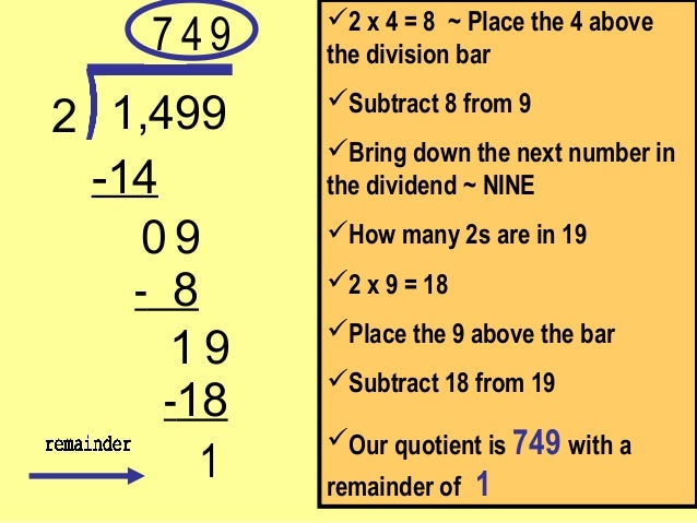 Long division intro
