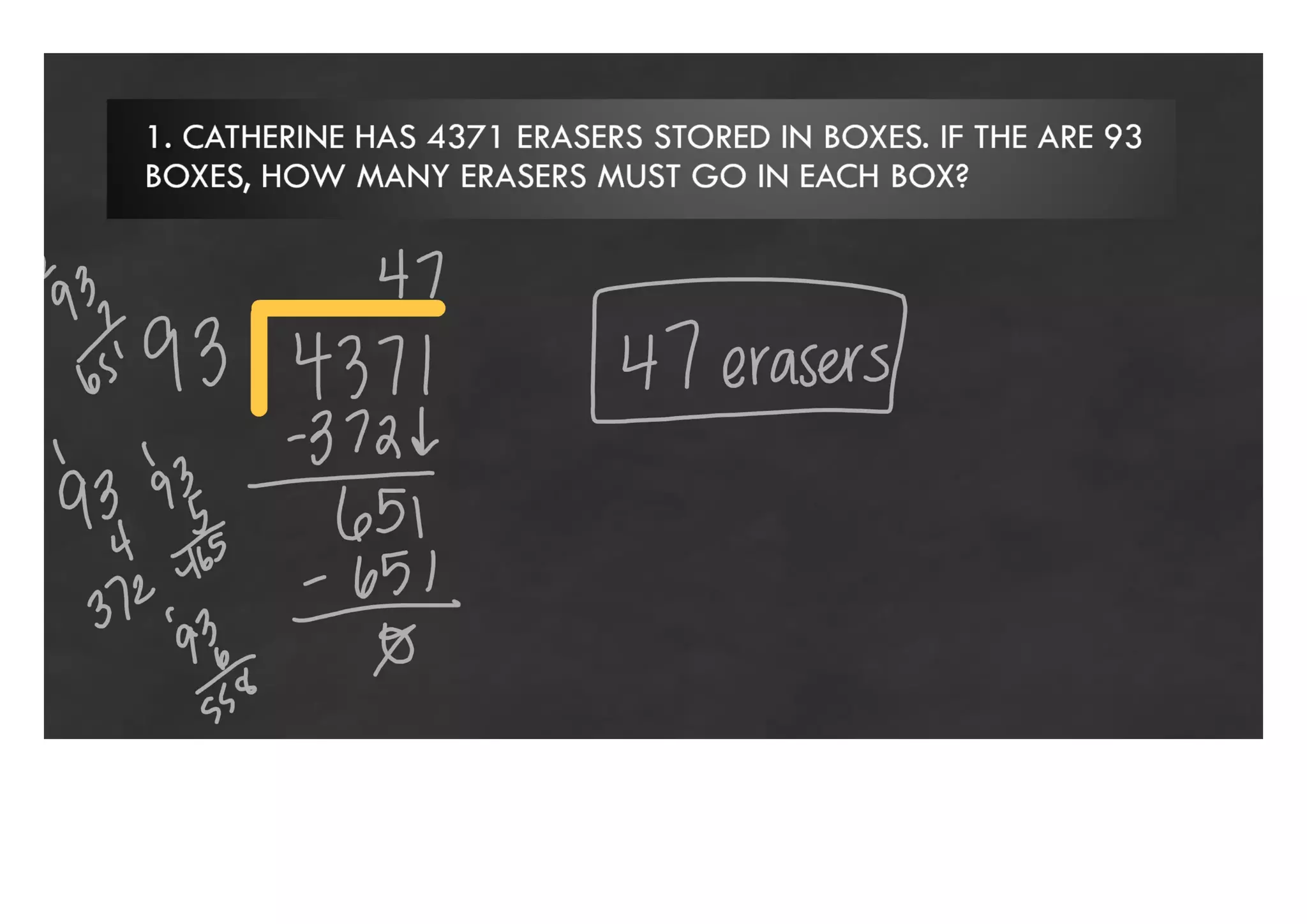 Long division word problems color sheet worked out prowise | PDF